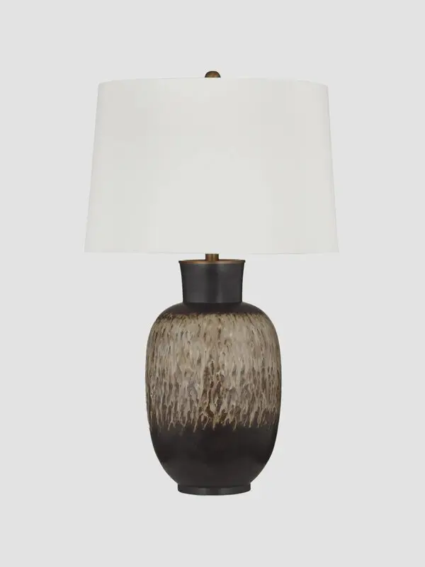 BASSETT MIRROR Mojave Drum-shade Table Lamp - Brown