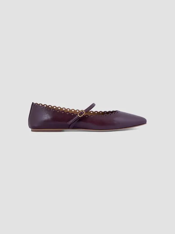 Aera Mina Mary Jane Flats - Chestnut