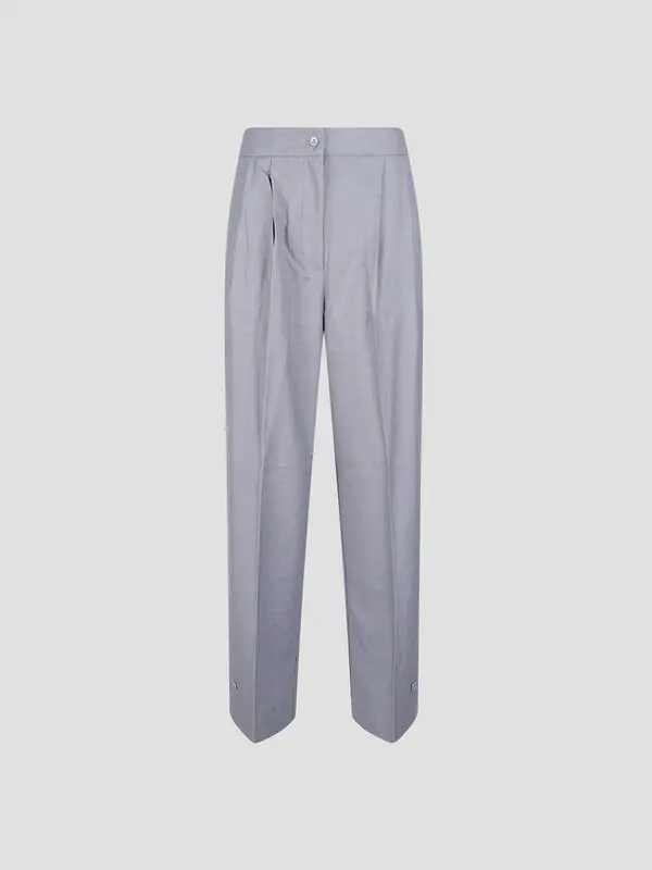THE FRANKIE SHOP Doyer Pleated Trousers - Light Grey