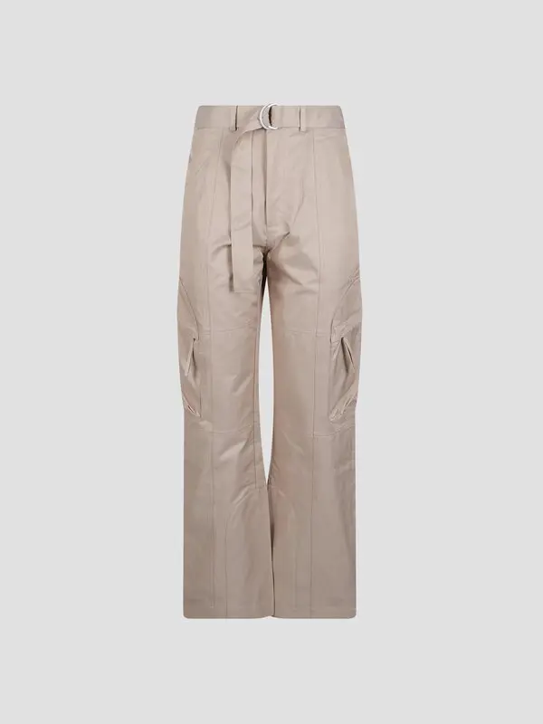 THE FRANKIE SHOP Cotton Cargo Pants With Oversized Utility Pockets - Camel