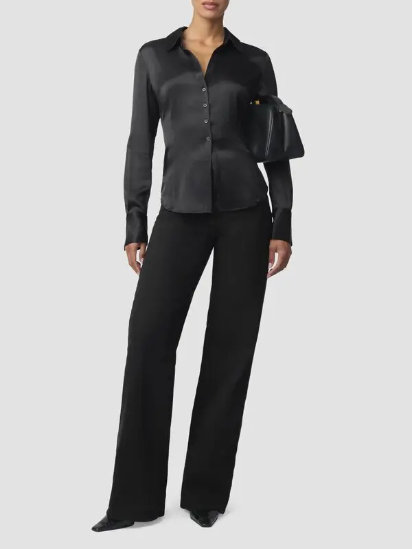 Joe's Jeans The Cora Satin Slim-fit Shirt - Black