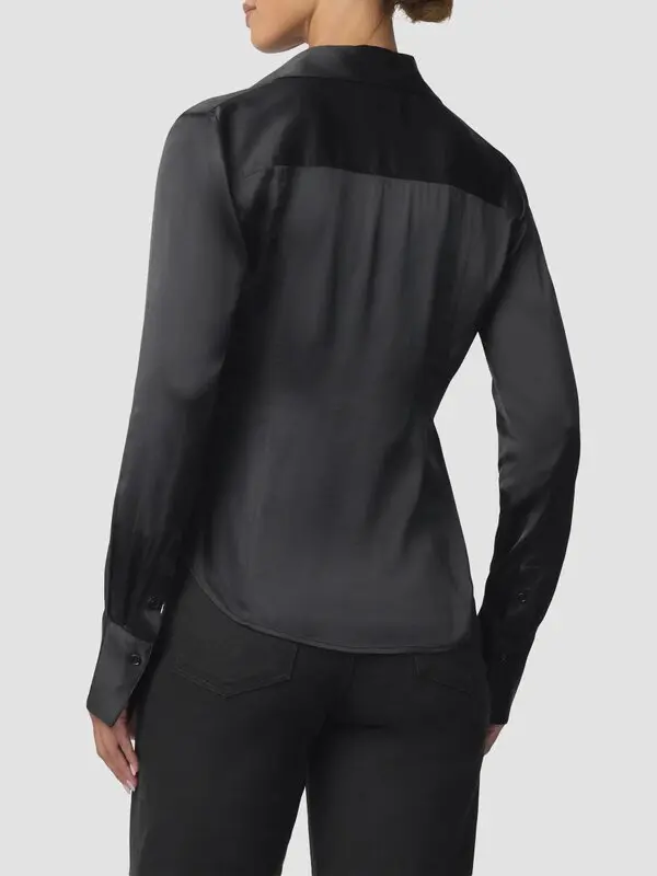 Joe's Jeans The Cora Satin Slim-fit Shirt - Black