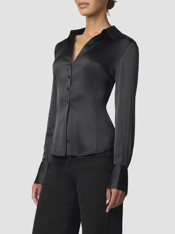 Joe's Jeans The Cora Satin Slim-fit Shirt - Black