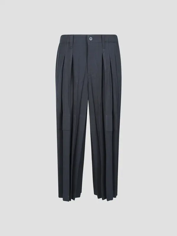 Issey Miyake Homme Plissé Pleated Mini Trousers