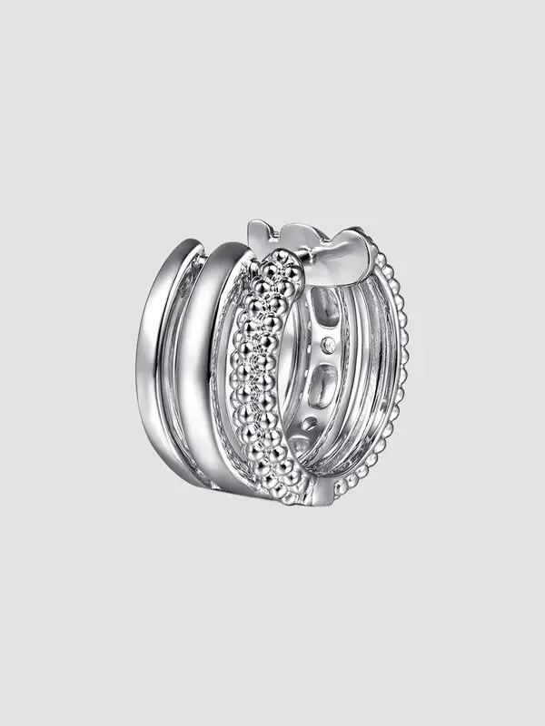 GABRIEL & CO Bujukan & White Sapphire Huggie Earrings
