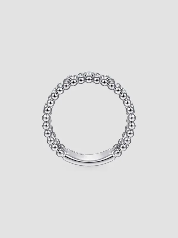 GABRIEL & CO Bujukan & White Sapphire Triple-band Ring