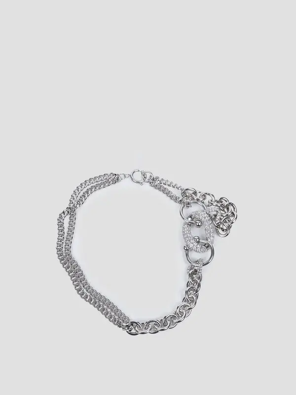 JUSTINE CLENQUET Phoebe Mini Necklace - Palladium