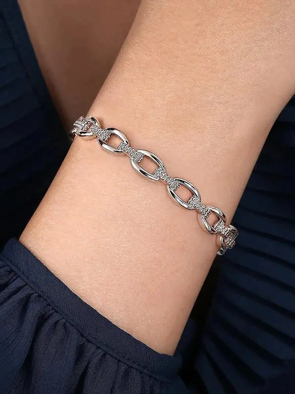 GABRIEL & CO Bujukan Oval Link Cuff Bracelet