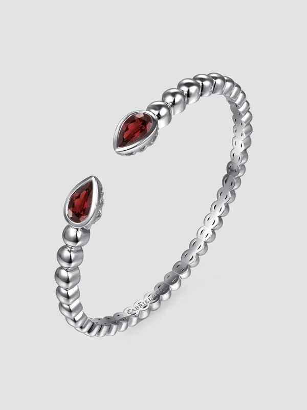 GABRIEL & CO Bujukan & Garnet Beaded Cuff/6