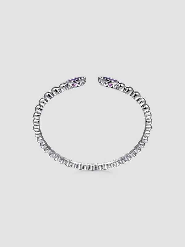 GABRIEL & CO Bujukan & Amethyst Beaded Cuff/5.75