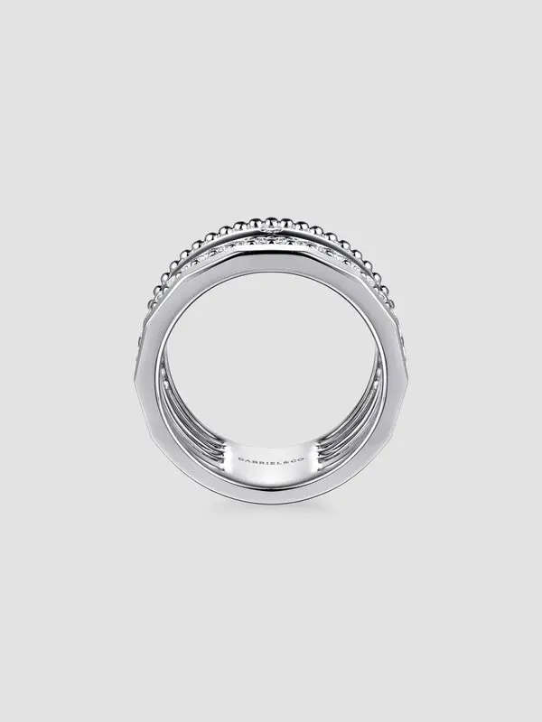 GABRIEL & CO Bujukan & White Sapphire Multi-band Ring