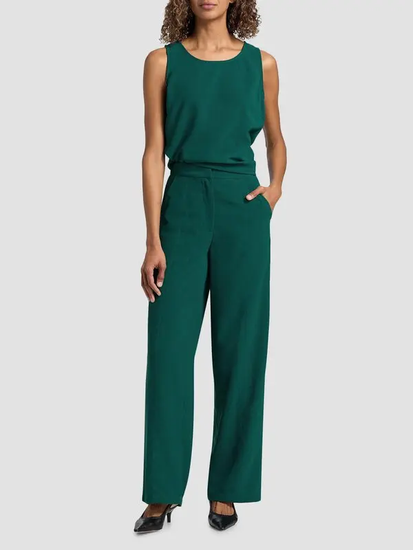 Misook Naomi Crêpe De Chine Wide-leg Pants