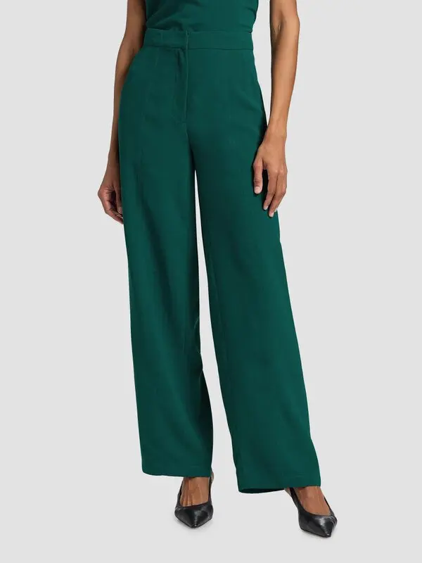 Misook Naomi Crêpe De Chine Wide-leg Pants