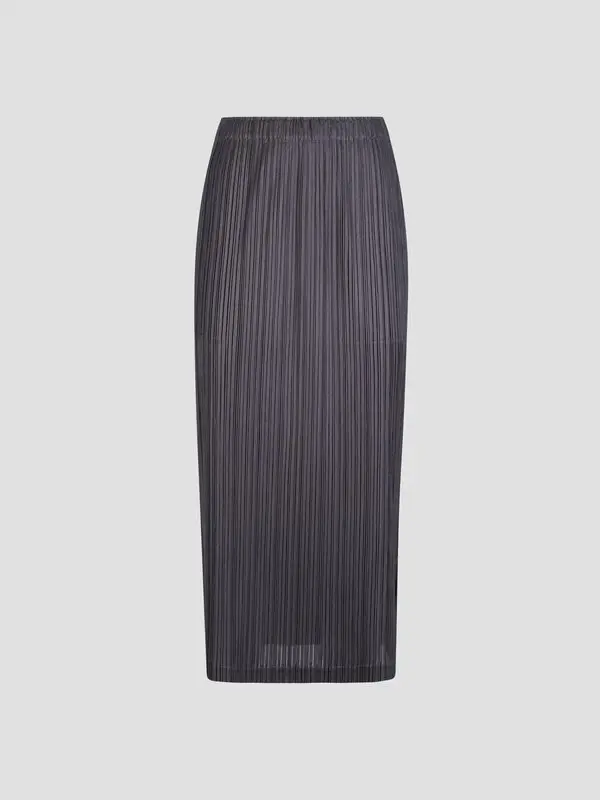 Issey Miyake Pleated Mini Skirt In Polyester