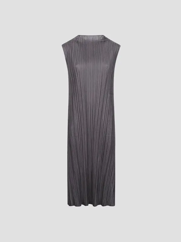 Issey Miyake Pleated Mini Dress With Fluid Folded Texture - 17