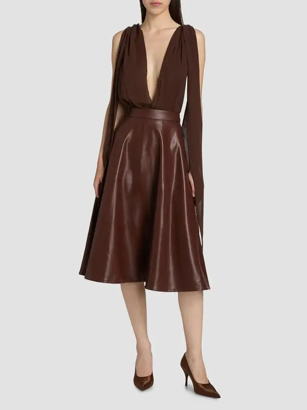 MARIANDREE GAITAN Valerie Plunging Bodysuit