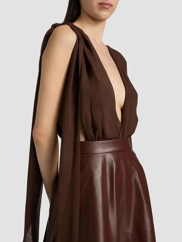 MARIANDREE GAITAN Valerie Plunging Bodysuit