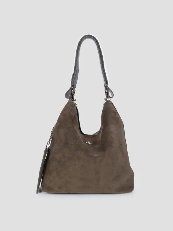 VIVIENNE WESTWOOD Lottie Shoulder Handbag Large In Calf Leather