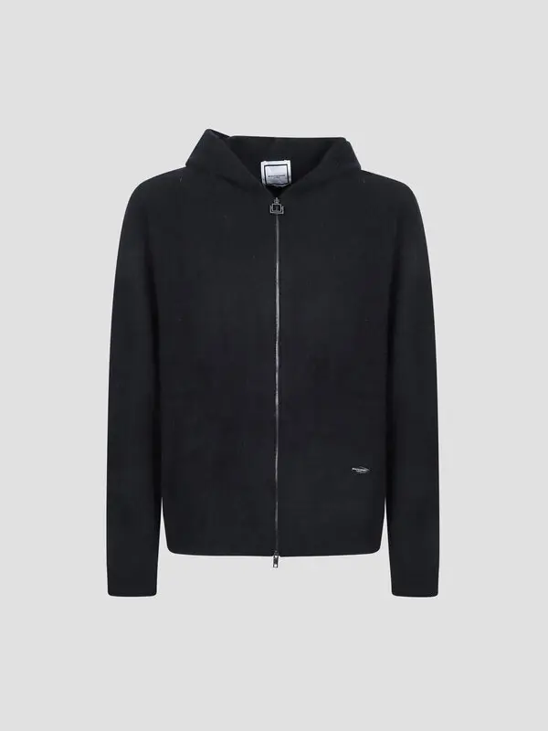 WOOYOUNGMI Raccoon & Wool Blend Sweater - Black