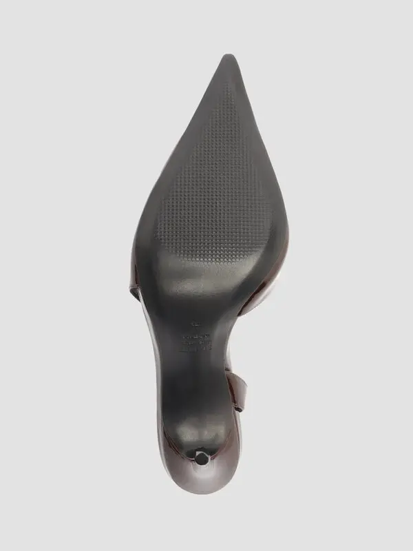 Schutz Alessia 100mm Patent Leather Slingback Pumps