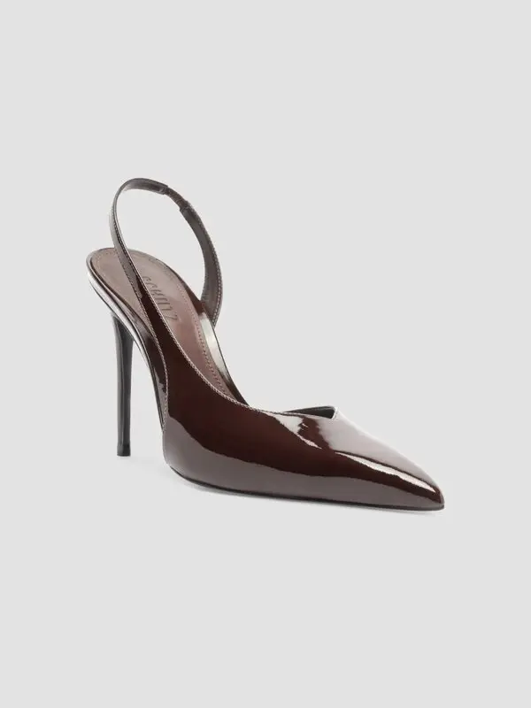 Schutz Alessia 100mm Patent Leather Slingback Pumps