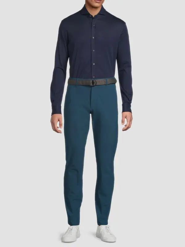 Greyson Omaha Cotton-blend Dress Shirt - Maltese Blue
