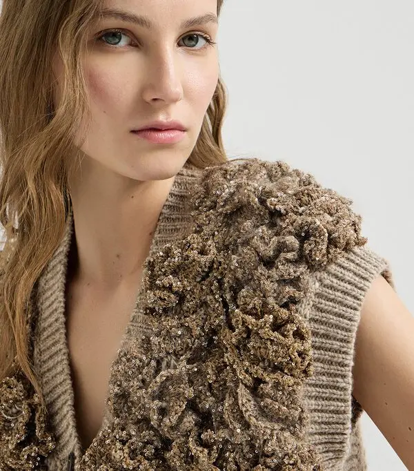 Brunello Cucinelli Dazzling Blossom Opera Sweater Vest