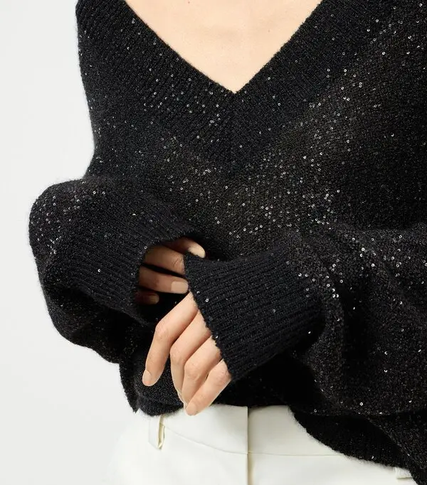 Brunello Cucinelli Embellished V-neck Sweater