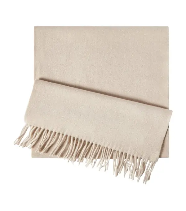 Brunello Cucinelli Cashmere Fringed Scarf - Brown