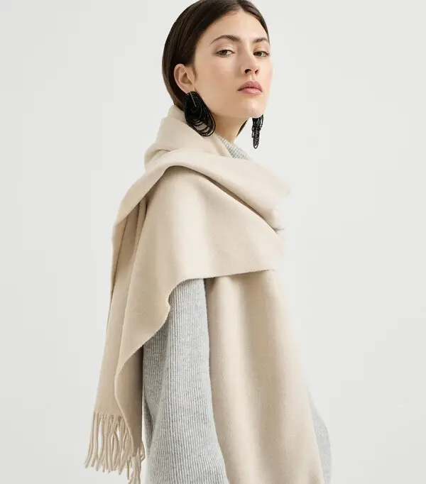 Brunello Cucinelli Cashmere Fringed Scarf