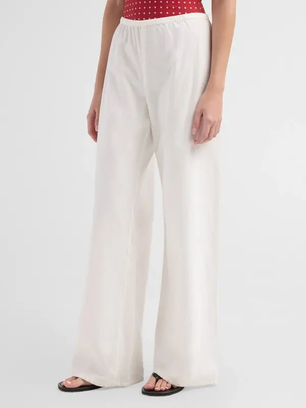 NILI LOTAN Marlow Stretch-cotton Wide-leg Pants