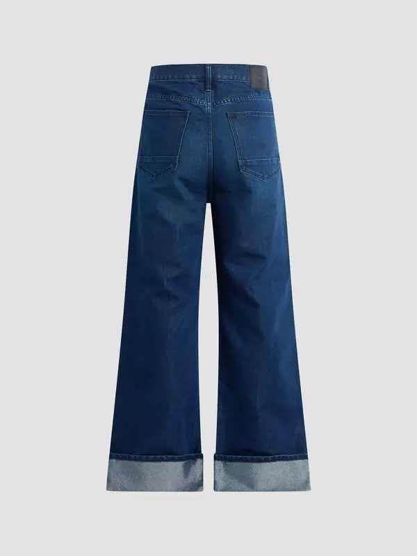 Hudson Jeans Luca Rolled-cuff Wide-leg Jeans