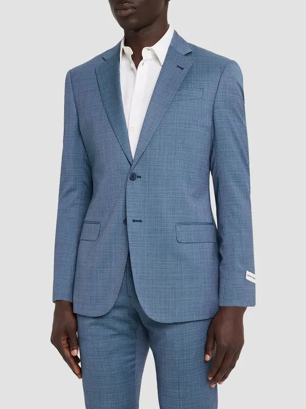 Emporio Armani Micro-textured Wool Single-breasted Suit