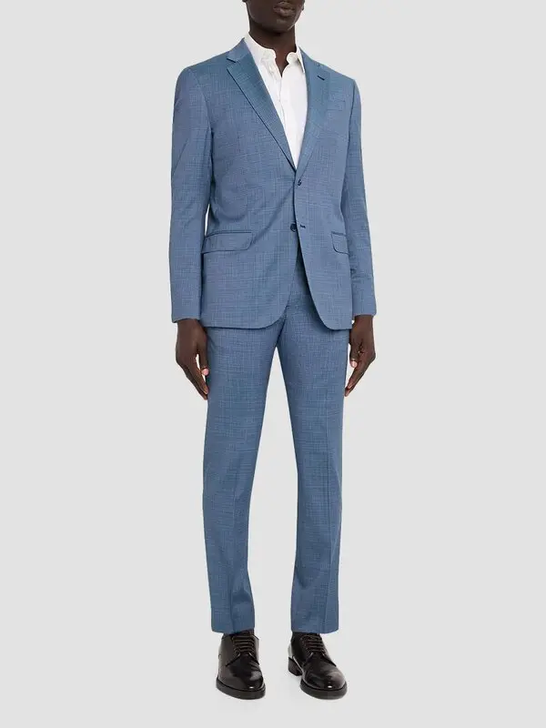 Emporio Armani Micro-textured Wool Single-breasted Suit
