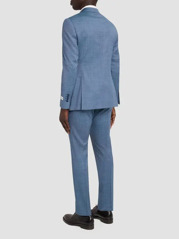 Emporio Armani Micro-textured Wool Single-breasted Suit