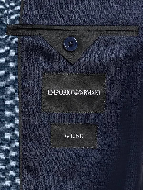 Emporio Armani Micro-textured Wool Single-breasted Suit