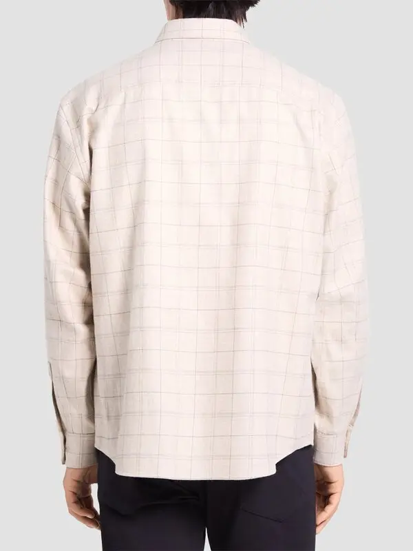 Theory Weekend Check Cotton Flannel Shirt