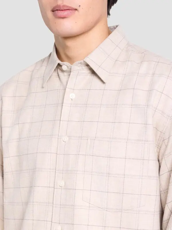 Theory Weekend Check Cotton Flannel Shirt