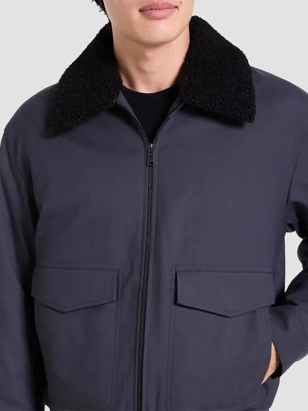 Theory Pressed Twill Aviator Jacket