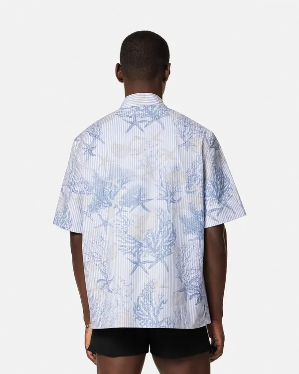 Versace Barocco Sea Printed Short-sleeved Shirt