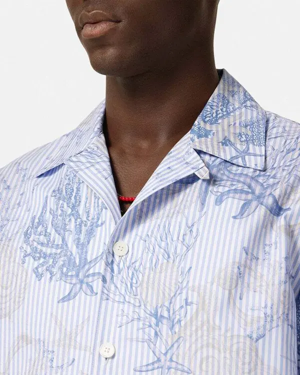 Versace Barocco Sea Printed Short-sleeved Shirt