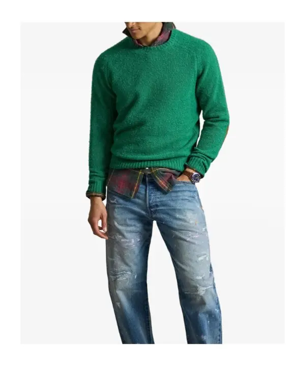Polo Ralph Lauren Elbow-patch Crew-neck Sweater