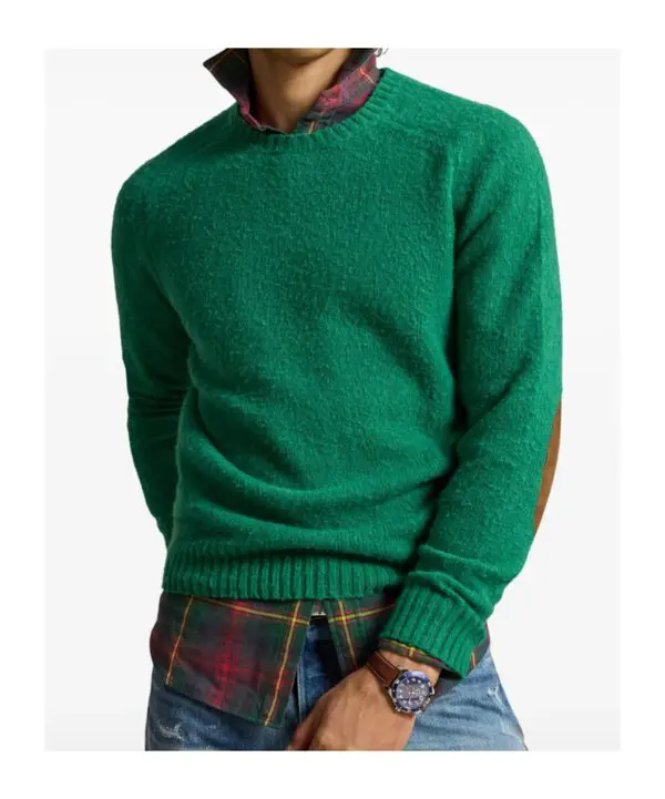Polo Ralph Lauren Elbow-patch Crew-neck Sweater