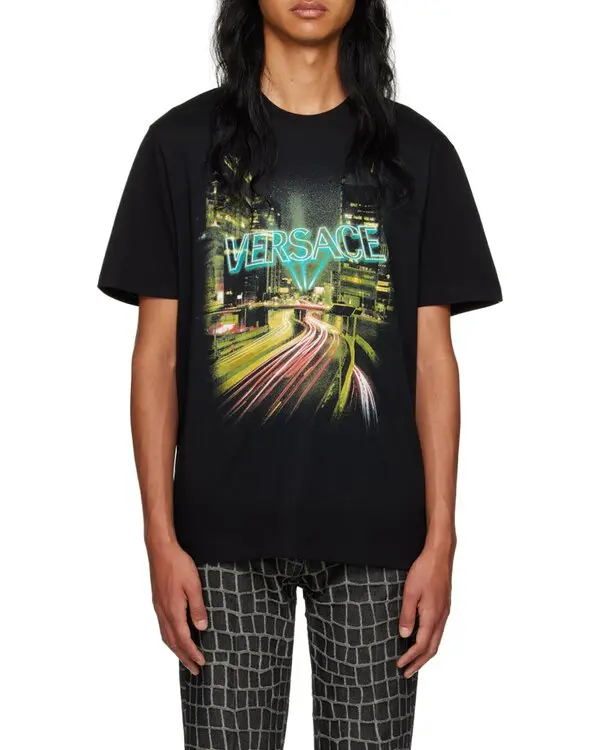 Versace Logo-printed Crewneck T-shirt