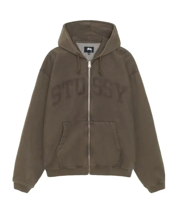 StÜssy Faded-graphic Zip-up Hoodie