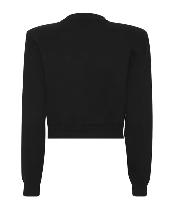 ROTATE BY BIRGER CHRISTENSEN Logo Lettering Crewneck Cardigan