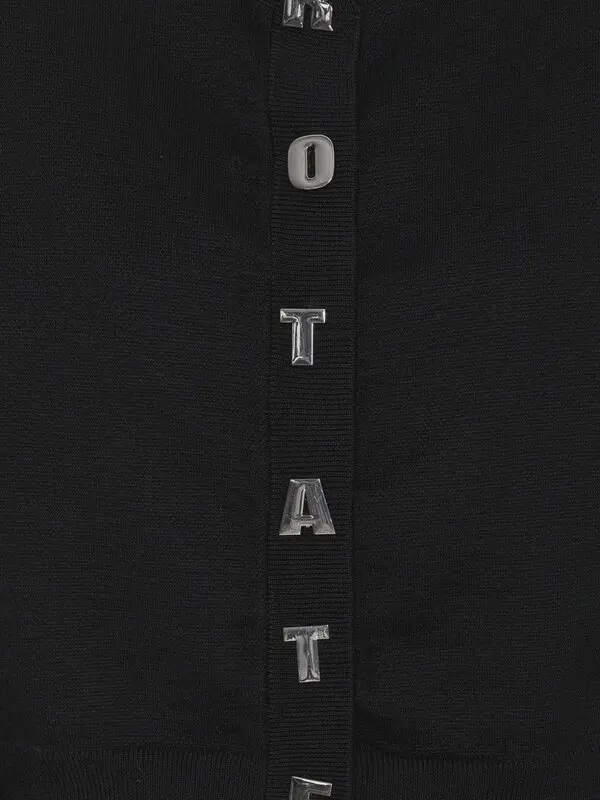 ROTATE BY BIRGER CHRISTENSEN Logo Lettering Crewneck Cardigan