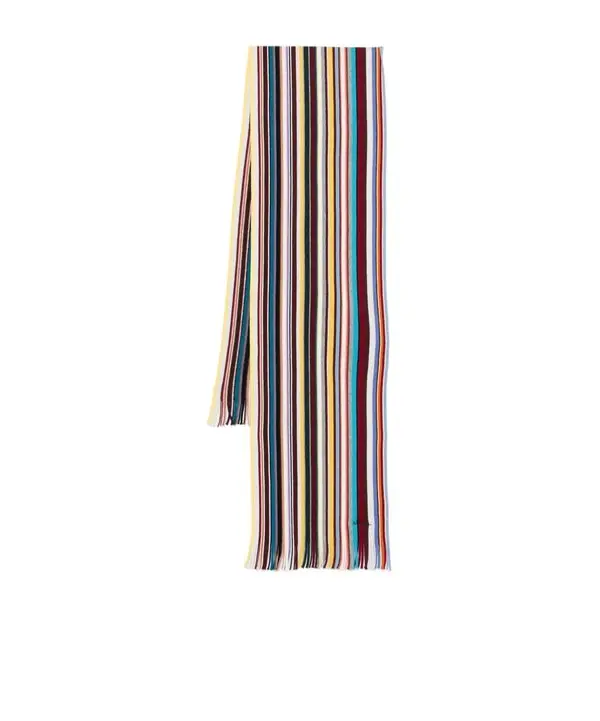 Paul Smith Striped Fringed Scarf - Multicolor