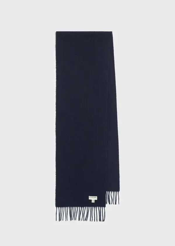 TOTEME Wool Scarf Navy