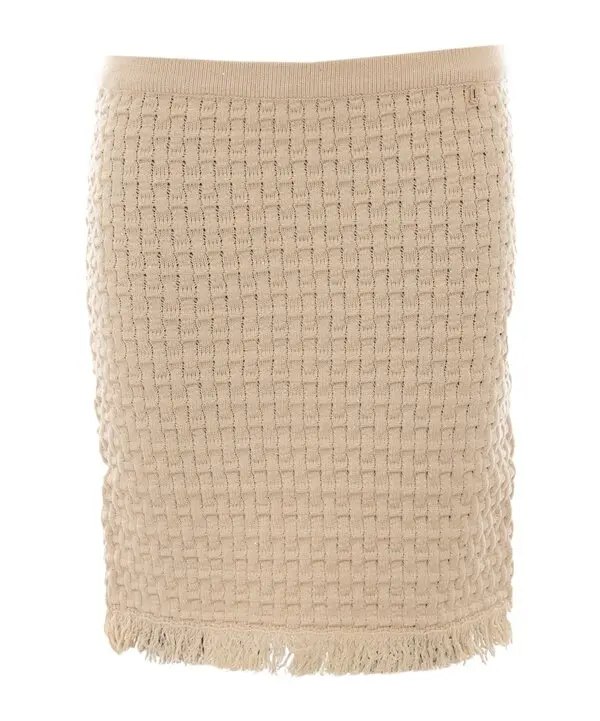 Liu Jo Fringed Knitted Skirt